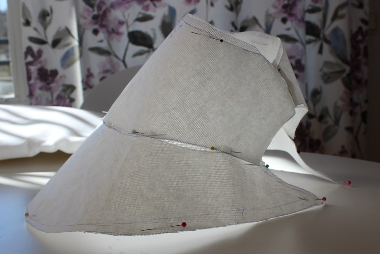 1860s – silk bonnet (part 1) – making the bonnet – Fashion Through Herstory