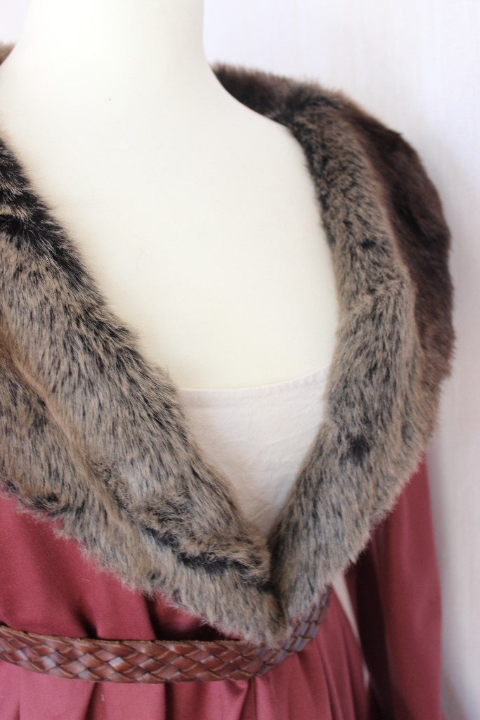 (HSM 12/2017) A fur trimmed Burgundy Burgundian Gown – Fashion Through ...